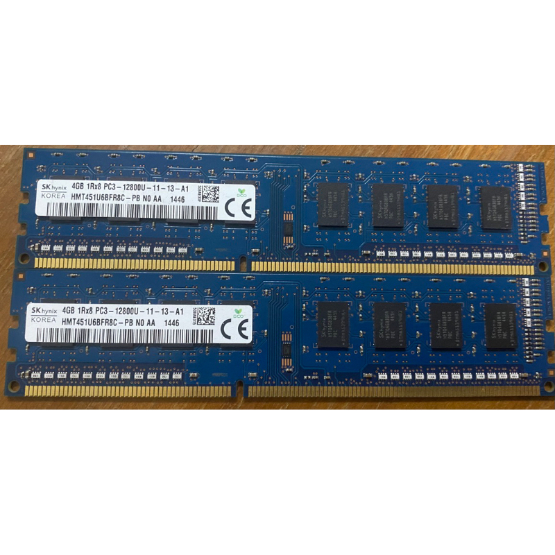 RAM SK Hynix 4gb DDR3 PC3 1rx8 12800U bus 1600 แรม ดีดีอา3 แรมมือสอง ...