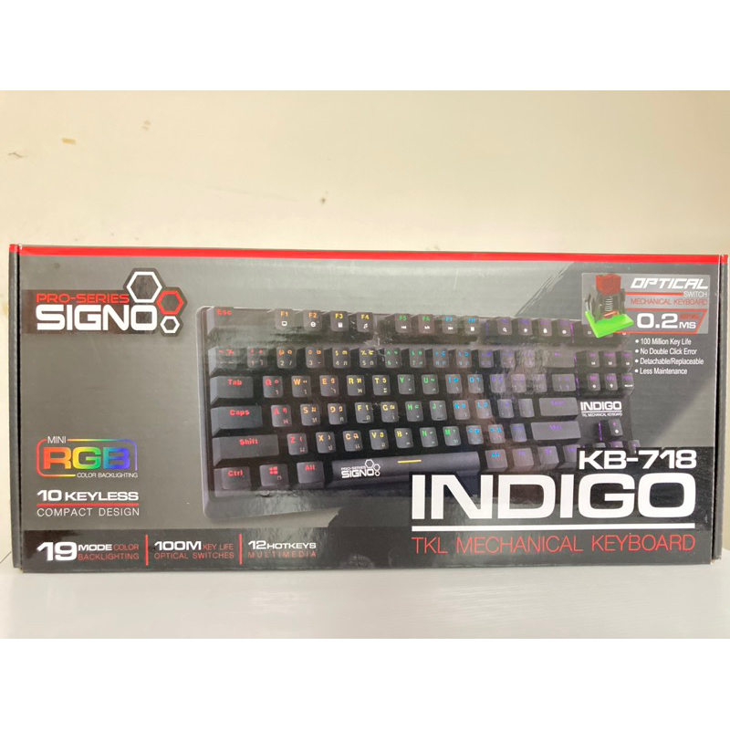 Signo KB-718 Indigo TKL Mechanical Keyboard Red Switch มือ 2 สภาพดีมากๆ ใช้งานได้ปกติ | Shopee ...