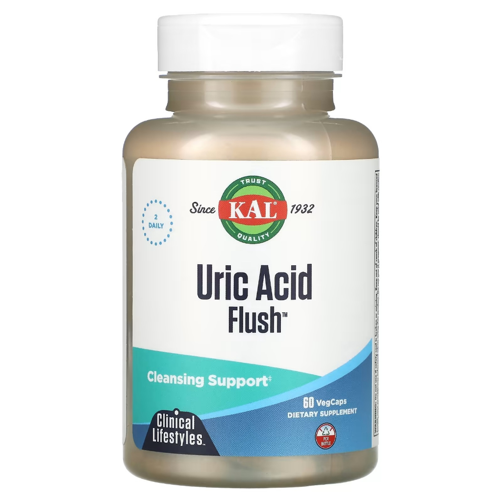 ลด ล้างยูริค ยูริก Uric Acid Flush , KAL บรรจุ VegCap 60 แคปซูล ...