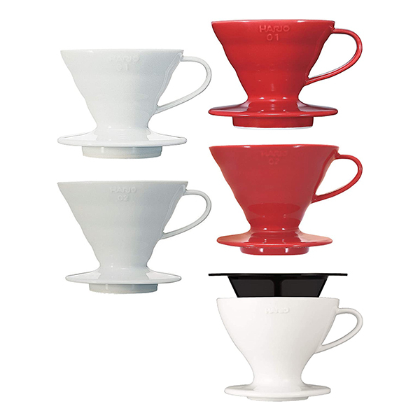 HARIO W60 Dripper Coffee Pete Rikata Model For 1~2 Cups/ 1~4 Cups Red ...