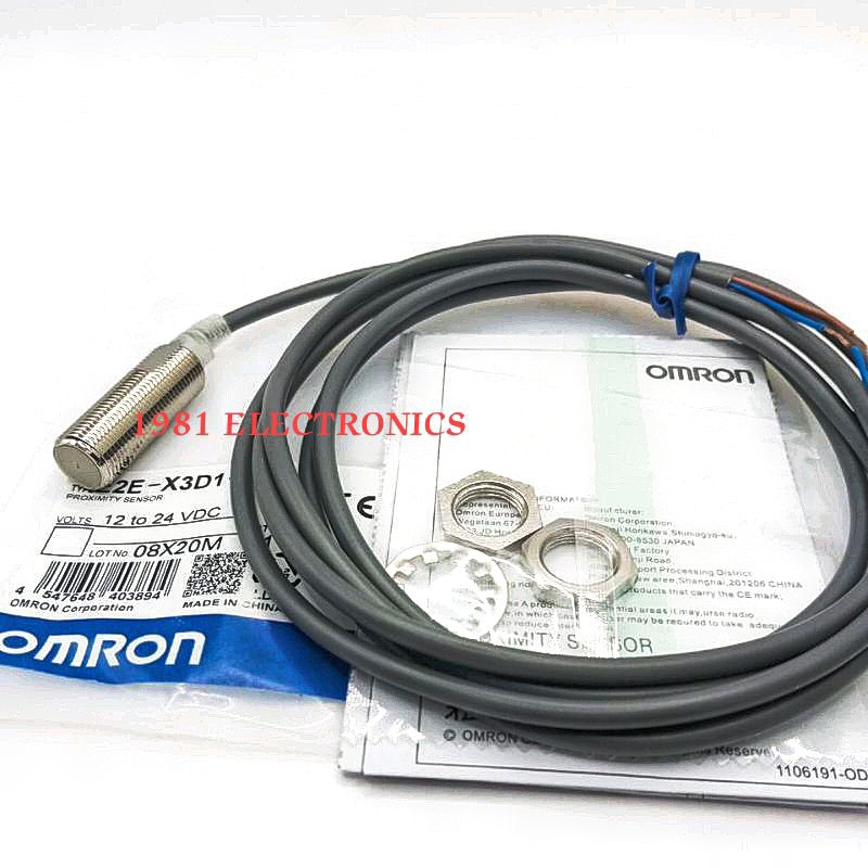 Proximity Switch E2E-X3D1-N พร็อกซิมิตี้เซ็นเซอร์จับโลหะ 2สาย DC M12 ชนิด NO ระยะจับ 3มิล ...