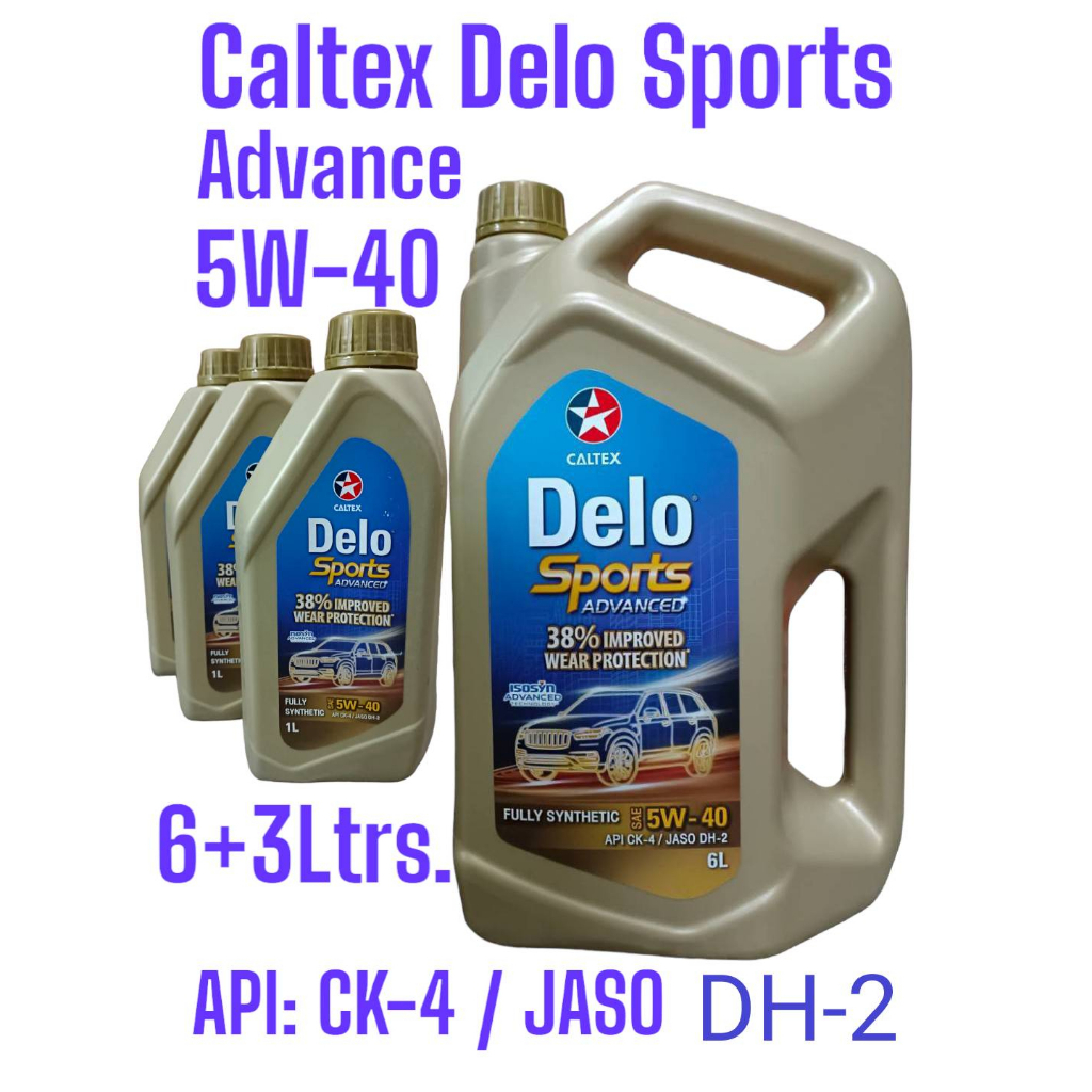Caltex Delo Sports Advance 5W-40 ,API:CK-4/6+2Ltrs.น้ำมันเครื่องดีเซล ...