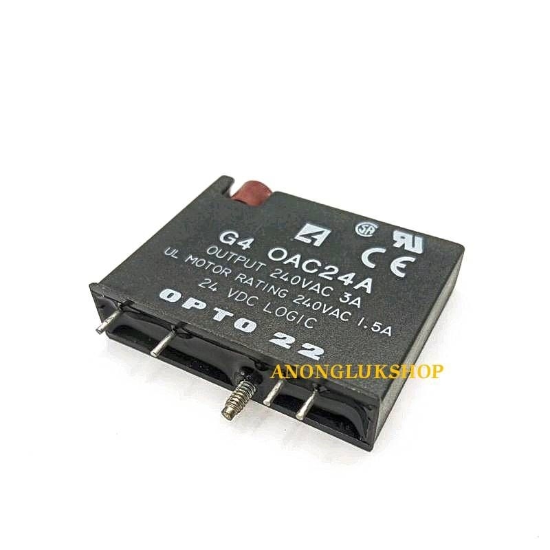 OPTO22 SSR G4 OAC24A G4OAC24A โซลิสสเตสรีเลย์แบบมีฟิวส์ +ไฟโชว์ อินพุท ...