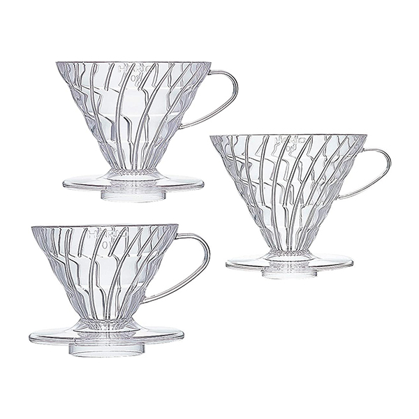 HARIO V60 Through Coffee Dripper Clear Drip for 1~2 Cups/ 1~4 Cups/ 1~6 ... HARIO V60 Through Coffee Dripper Clear Drip for 1~2 Cups/ 1~4 Cups/ 1~6 ...
