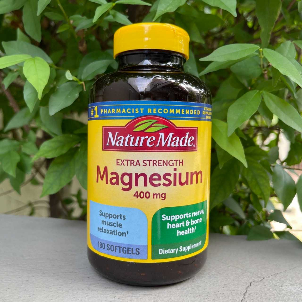 Nature Made Extra Strength Magnesium 400 mg 180 softgels แมกนีเซียม ...