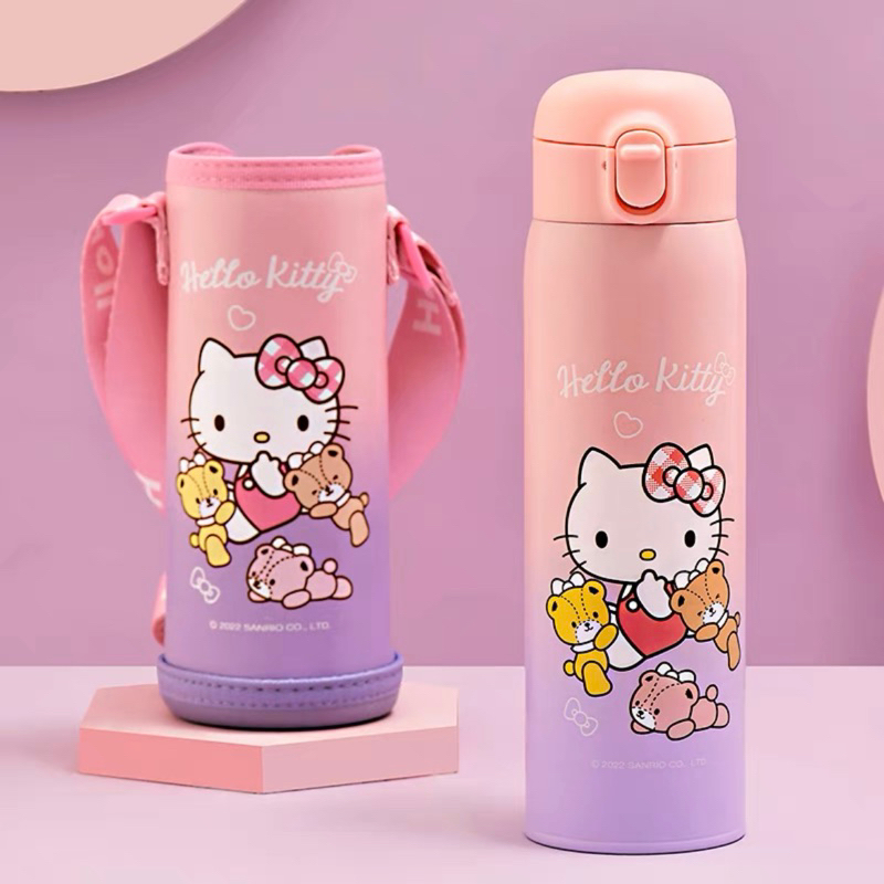 กระติกน้ำเก็บอุณหภูมิ Sanrio Hello Kitty แบบยกดื่ม 480ml. | Shopee Thailand