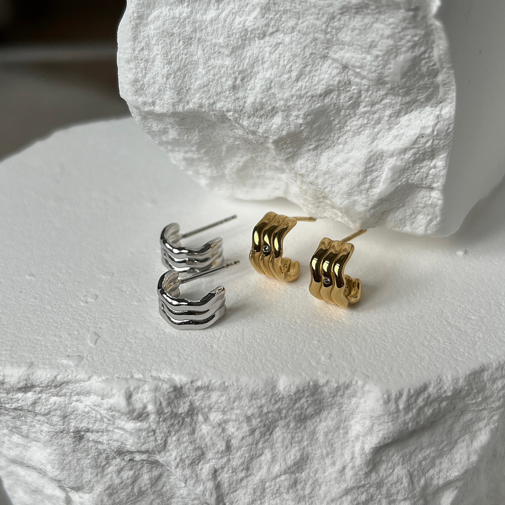 grumpy, kombu earrings (ราคาต่อคู่/price per piece) | Shopee Thailand