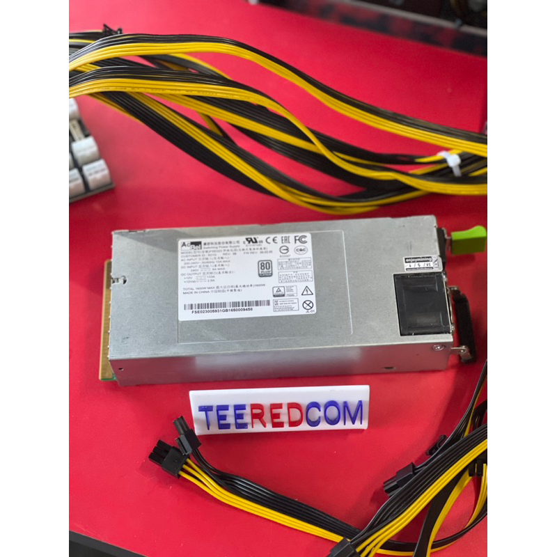 PSU server Acbel 1600w พาวเวอร์เซเวอร์ สำหรับขุด 80plus แพตตินัม เเถม ...