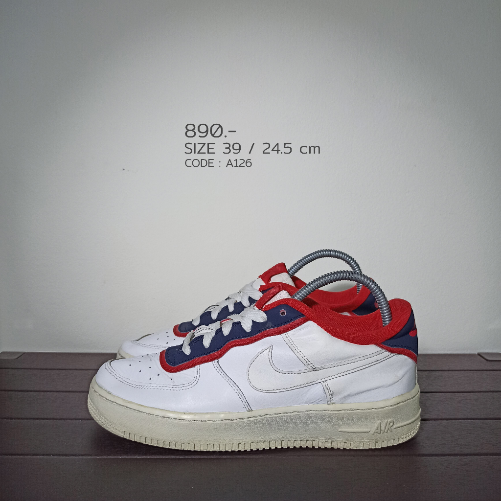 Nike Air Force 1 DBL Red Obsidian 39 / 24.5 cm AF1 มือสองของแท้100% ...