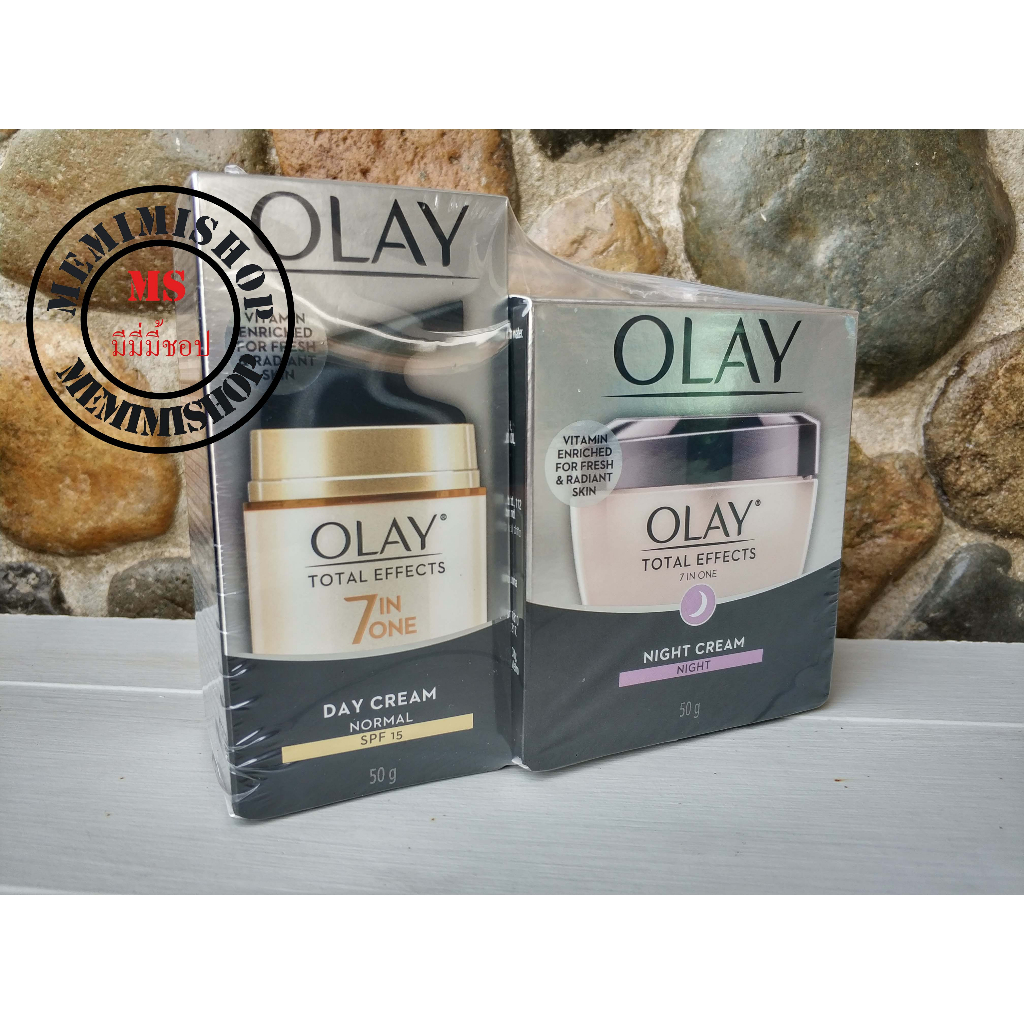 โอเลย์ โททัล Olay Total Effects 7 in 1 Day Cream SPF 15 + Night Cream แพ็คคู่ ครีมลดเลือนริ้วรอย ...