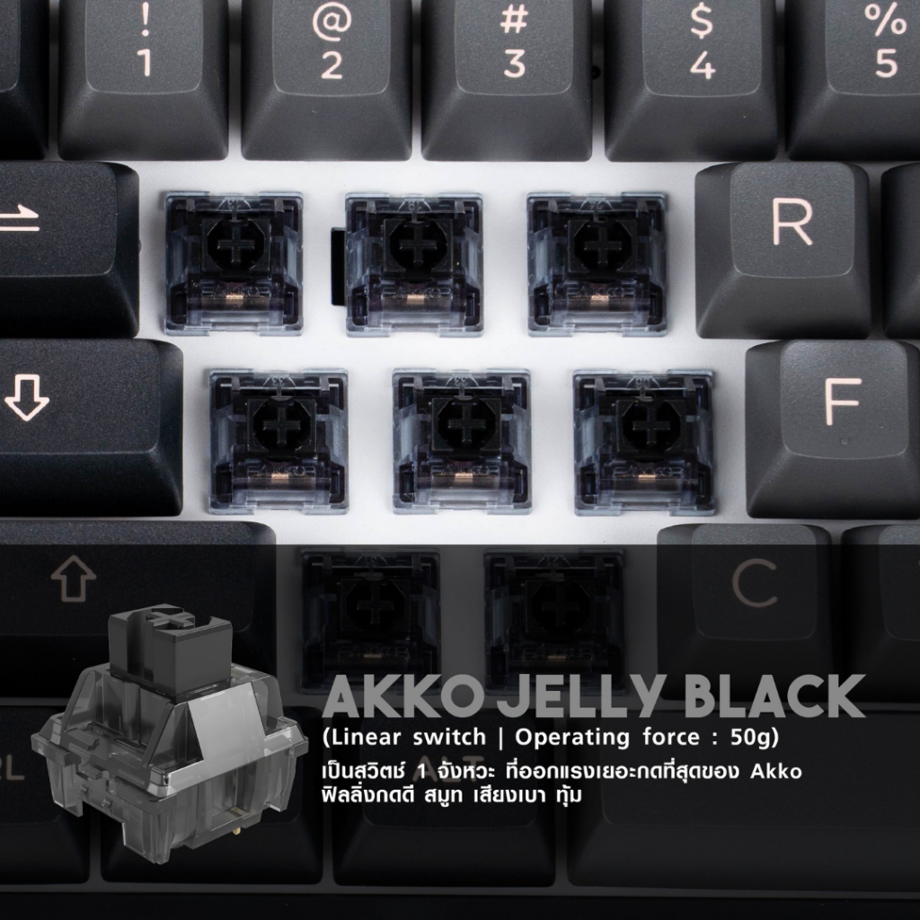คีย์บอร์ด Akko Keyboard 3068B Plus - Black&Pink RGB Bluetooth Wireless ...