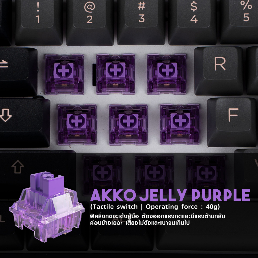 คีย์บอร์ด Akko Keyboard 3068B Plus - Black&Pink RGB Bluetooth Wireless ...