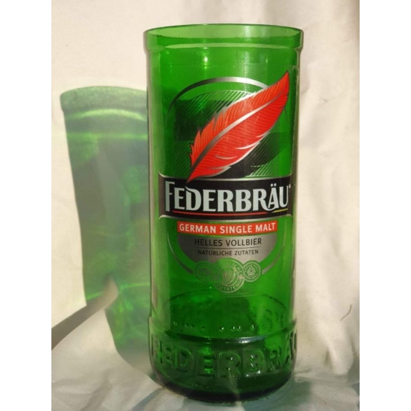 แก้วตัดจากขวด เบียร์ Federbrau งานDIY | Shopee Thailand