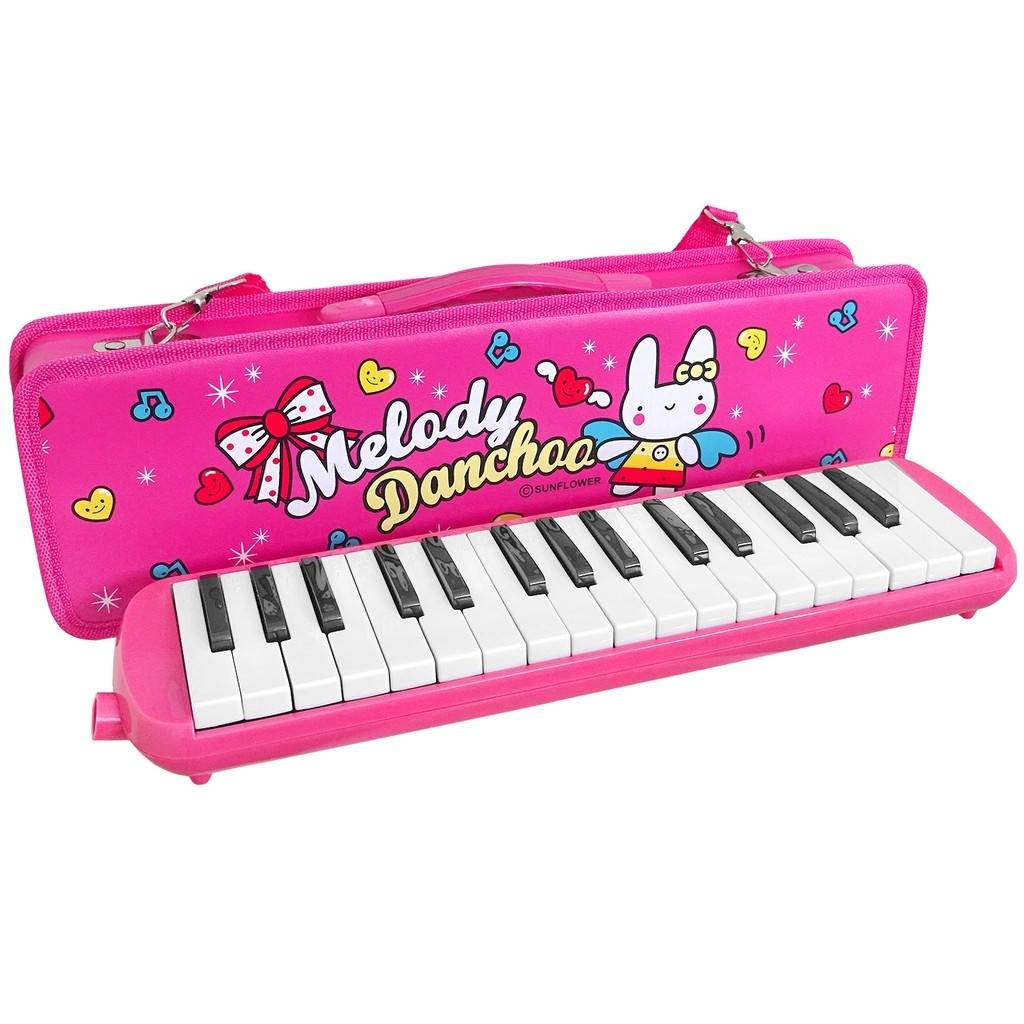 เมโลเดียนสีชมพู เมโลเดียน 32 คีย์ Melodianครบชุด กระเป๋าหนังลายน่ารัก ...