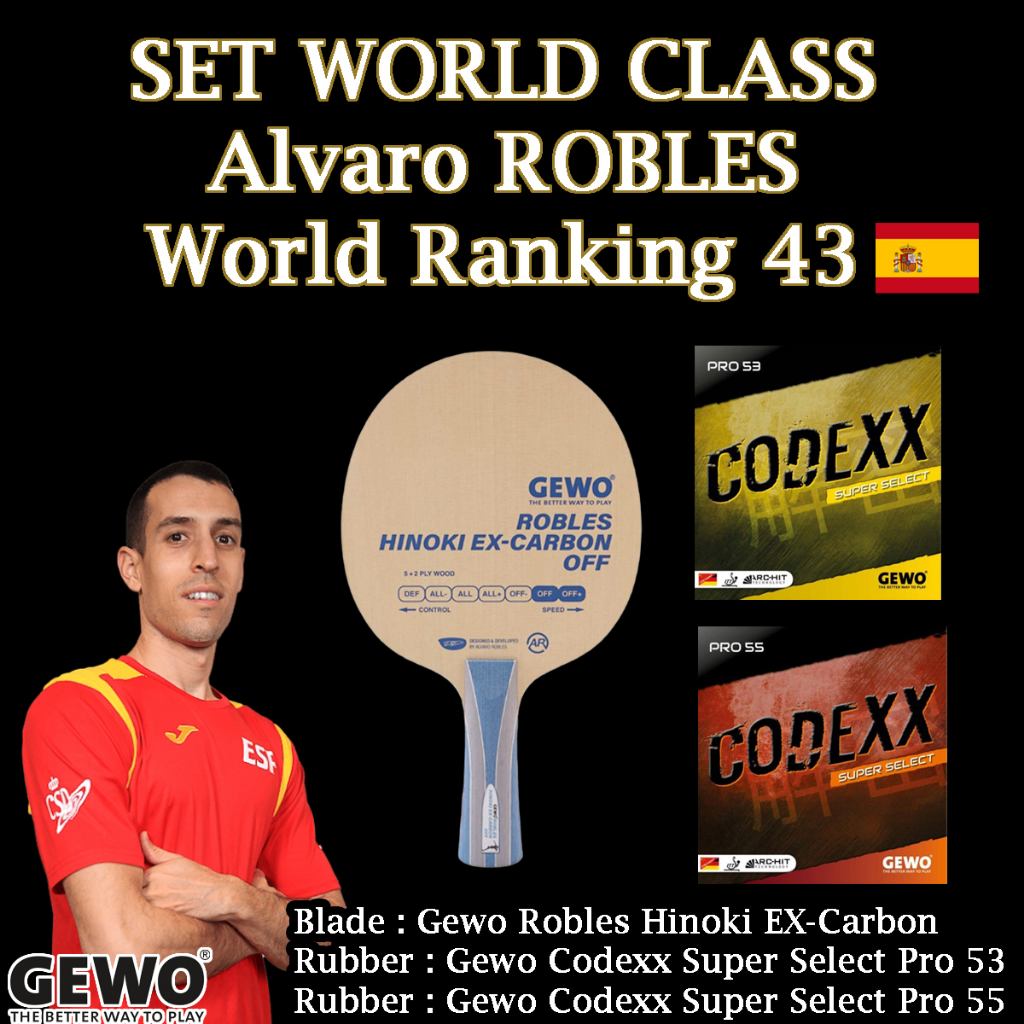 GEWO Holz Robles Hinoki Ex-Carbon OFF จับคู่กับยาง Gewo Codexx Super ... GEWO Holz Robles Hinoki Ex-Carbon OFF จับคู่กับยาง Gewo Codexx Super ...