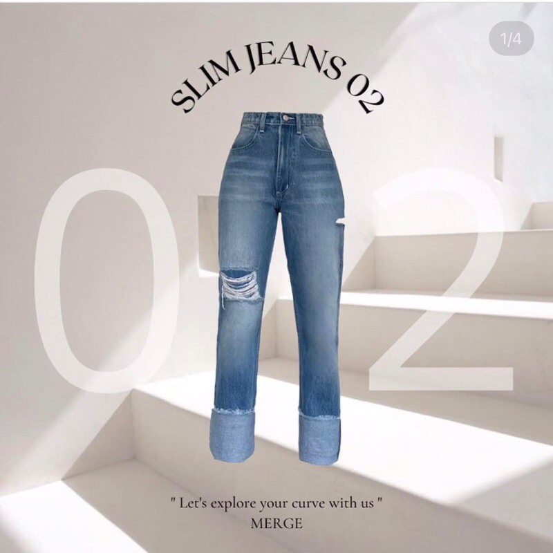 ส่งต่อ merge.official_ | slim jeans 02 | Shopee Thailand