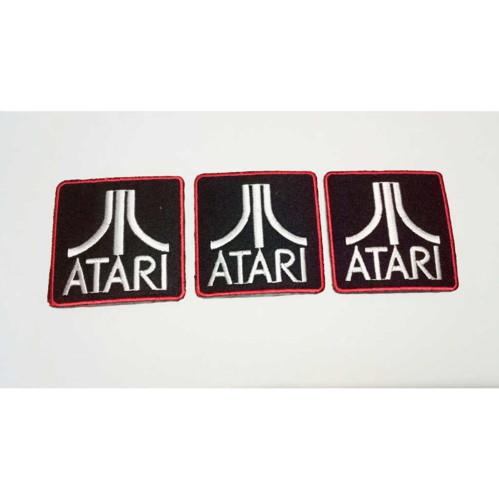 atari logo ตัวรีดเสื้อ ปักเสื้อผ้า ตกแต่งเสื้อผ้า ทนทาน งาน diy 3 ชิ้น ...