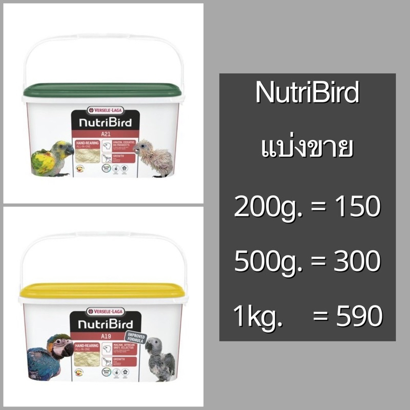 ⓅⓀⒻ อาหารลูกป้อน นูทรีเบิร์ด Nutribird A21 , A19 (แบ่งบรรจุ) | Shopee ...