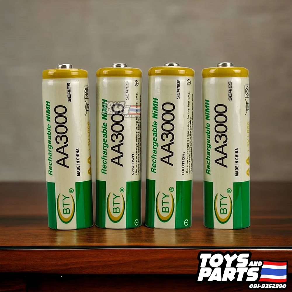 ถ่านชาร์จ 1.2V 3000 mAh. Ni-MH ( 4 ก้อน/แพ๊ค) ถ่านขนาด AA สำหรับใช้กับอุปกรณ์ อิเลคทรอนิกส์ต่างๆ ...