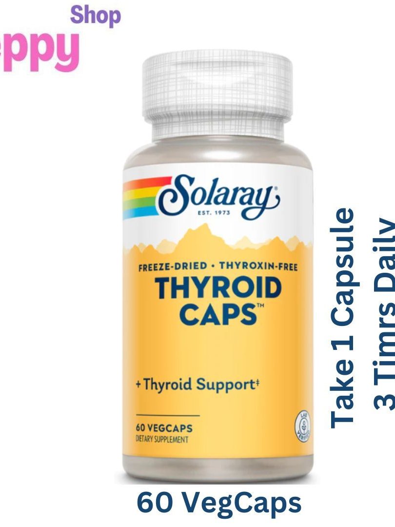 Solaray Freeze Dried Thyroid Caps 60 VegCaps ช่วยบำรุงต่อมไทรอยด์ 60 เวจจี้แคปซูล | Shopee Thailand