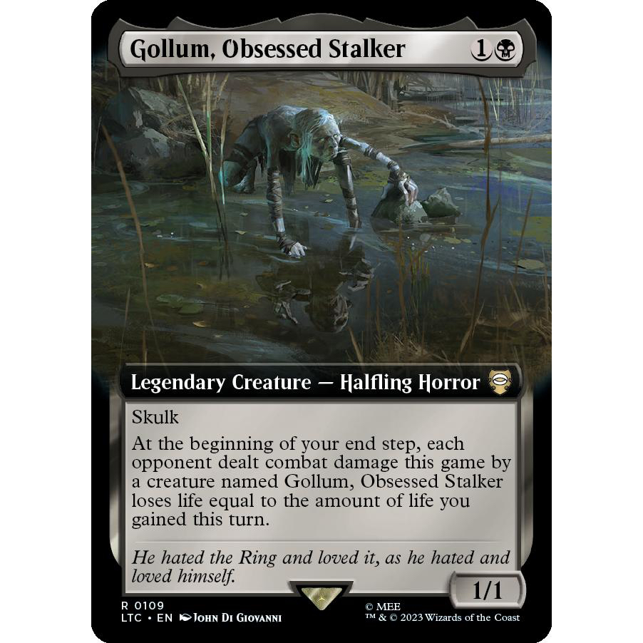 Gollum, Obsessed Stalker การ์ด Magic The Gathering ของแท้ จากชุด The ...