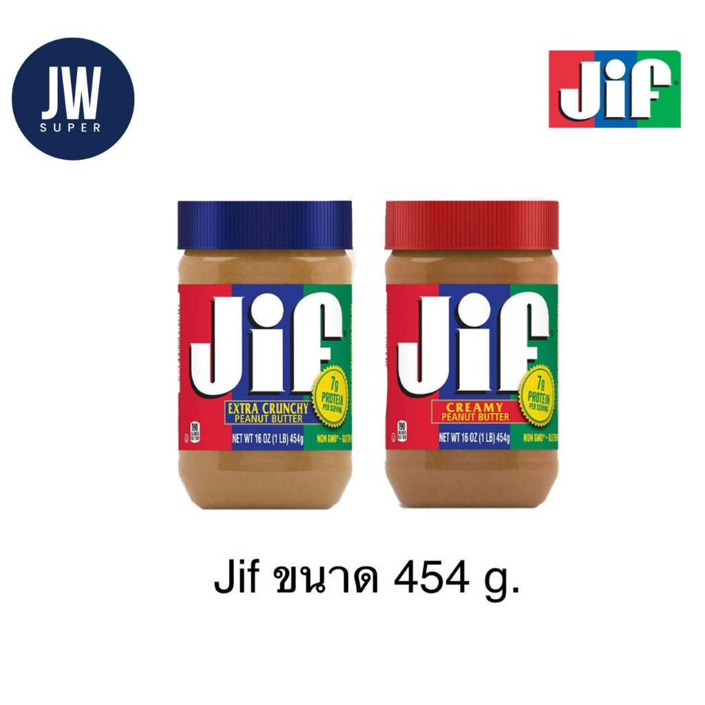 Jif Peanut Butter จิฟ ครีมมี่ พีนัตบัตเตอร์ เนยถั่วลิสง ชนิดบดละเอียด ...