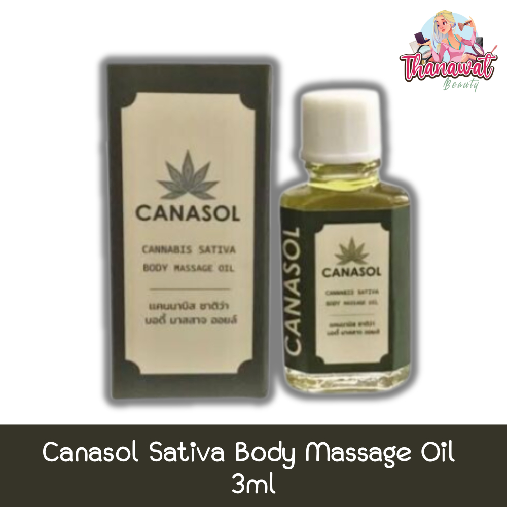 Canasol Sativa Body Massage Oil 3ml. แคนนาบิส ชาติว่า บอดี้ มาสสาจ ออยล ...