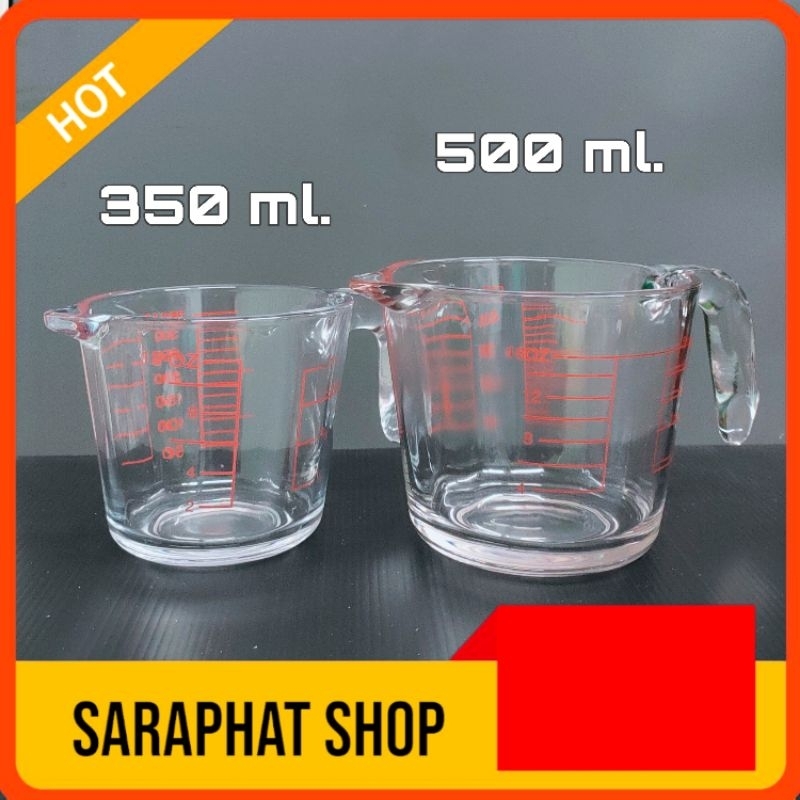 ถ้วยตวงแก้วมีสเกล 350 - 500 ml. | Shopee Thailand