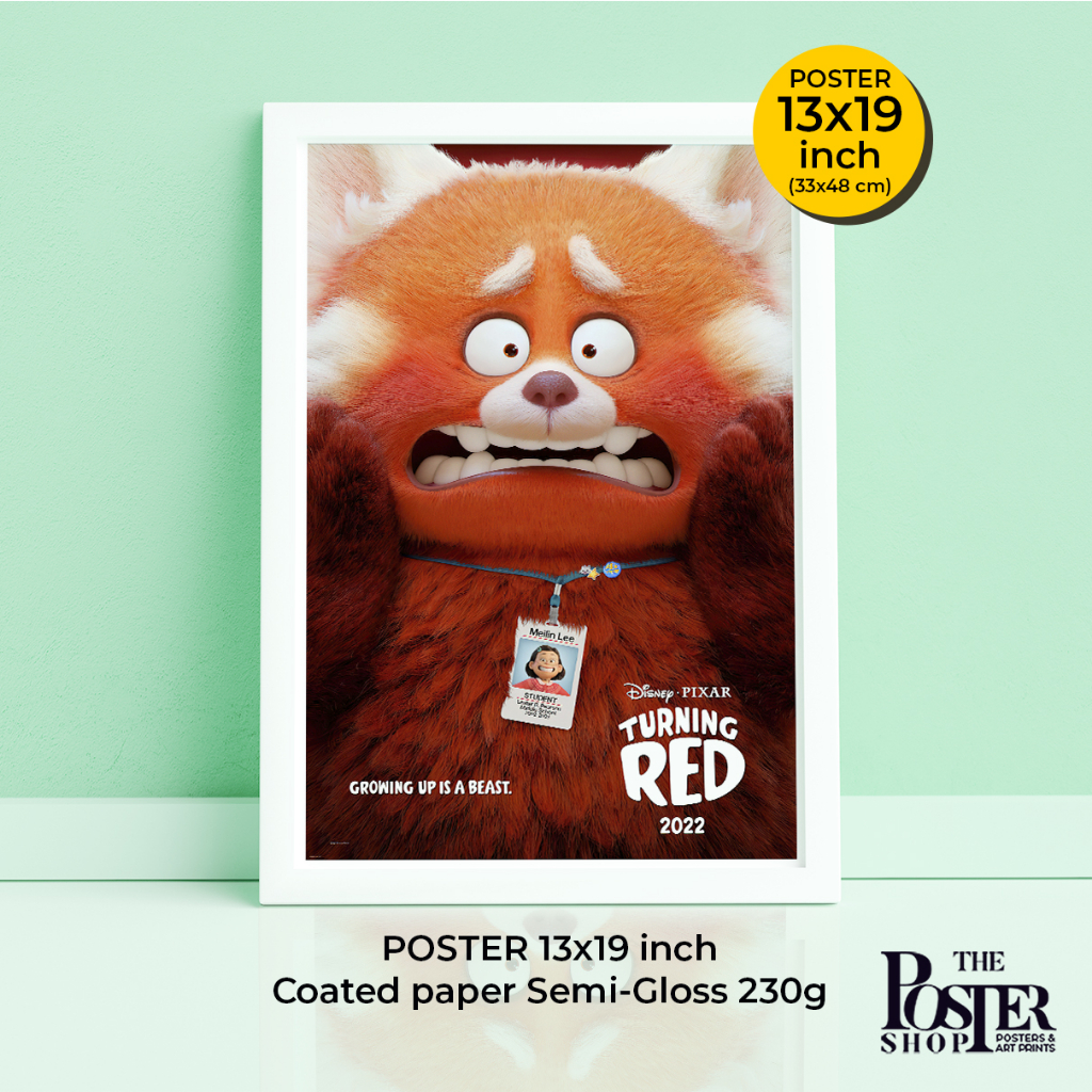 Turning Red Poster โปสเตอร์ แอนิเมชัน เขินแรงแดงเป็นแพนด้า Disney and ...