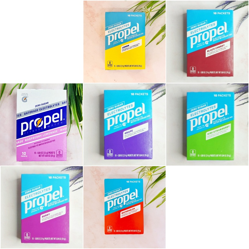 [Propel®] Electrolytes Water Beverage Mix Zero Sugar 10 Packets, 24 g ผ ...