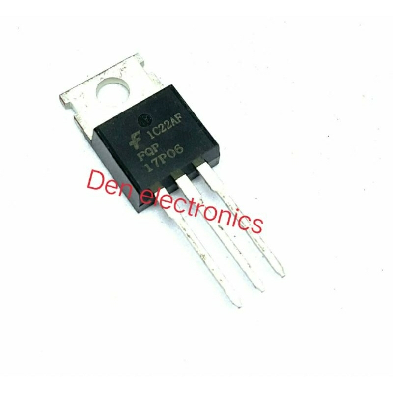 FQP17P06 TO220 -17A. -60V MOSFET P-Fet มอสเฟต ทรานซิสเตอร์ สินค้าพร้อม ...