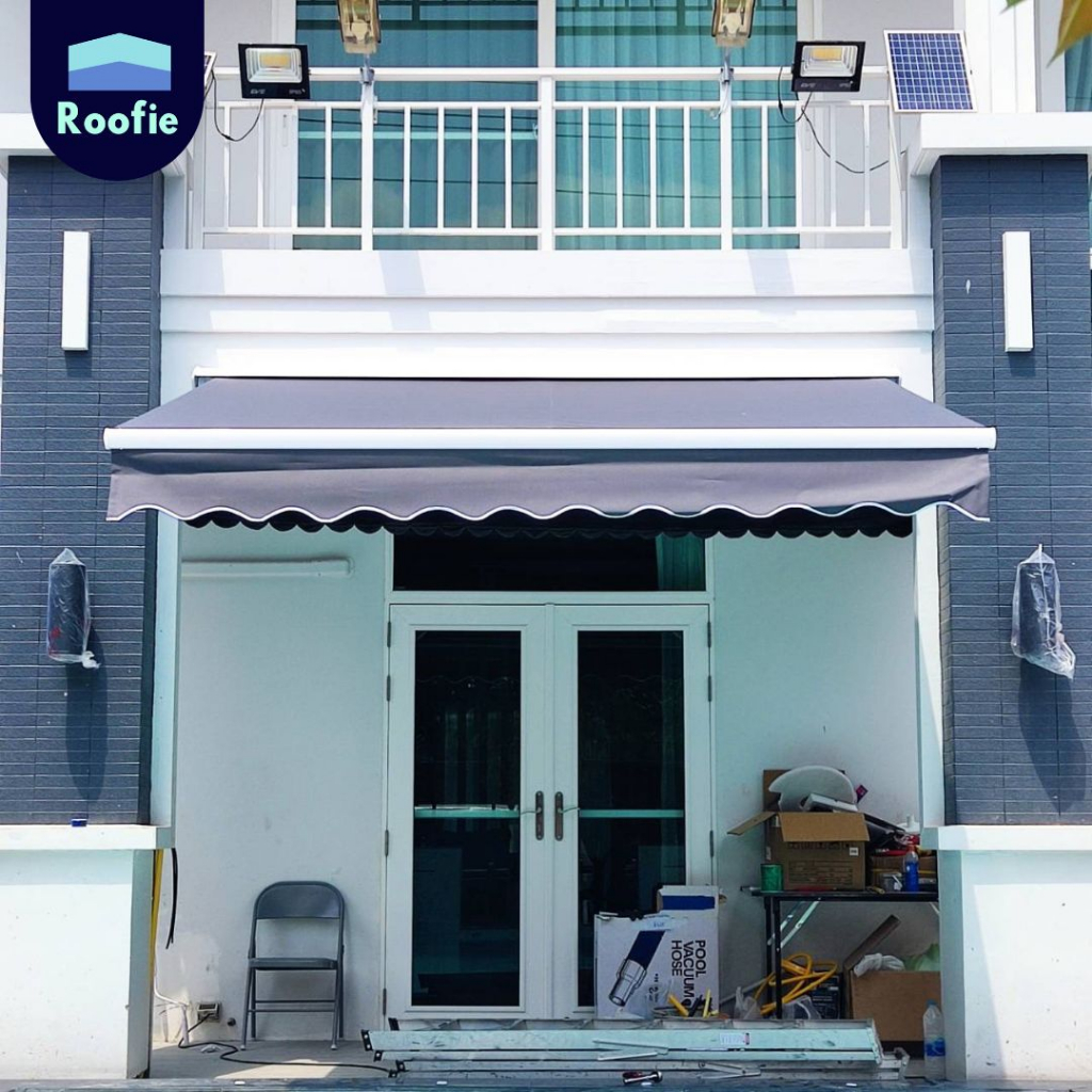 [ส่งฟรี] Roofie กันสาด กันสาดพับเก็บได้ มือหมุน รุ่น Flexi 5x3 เมตร ...