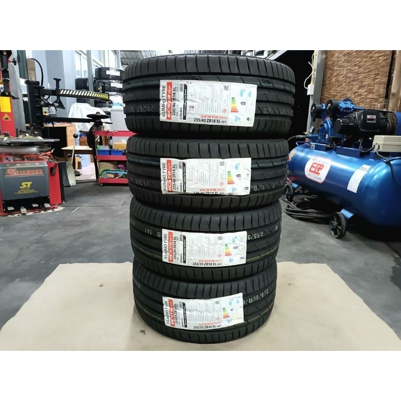 ยางใหม่ค้างปี 235/40R18,255/35R18 Kumho Ecsta PS71 ผลิตปลายปี 2022 ประกันบวม 2 ปี จุ๊บลม 4 ตัว ...