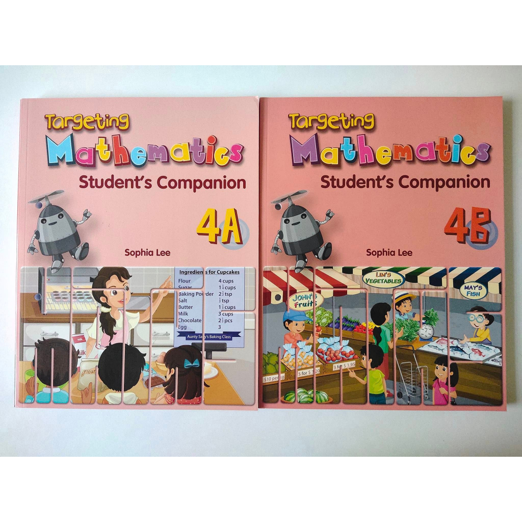 (ป4) targeting Maths student's book (4A, 4B = 2 เล่ม) +เฉลย | Shopee ...