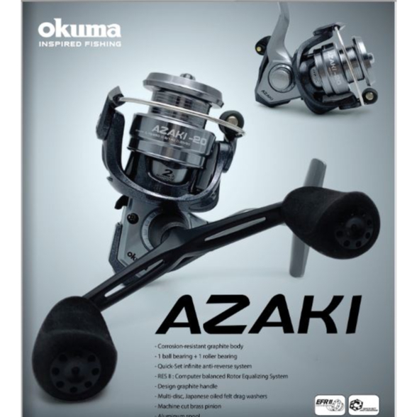 BPFMAY100 ลด100.- รอกสปินนิ่ง Azaki Spinning Reel By OKUMA แขนคู่ อัตรา ...