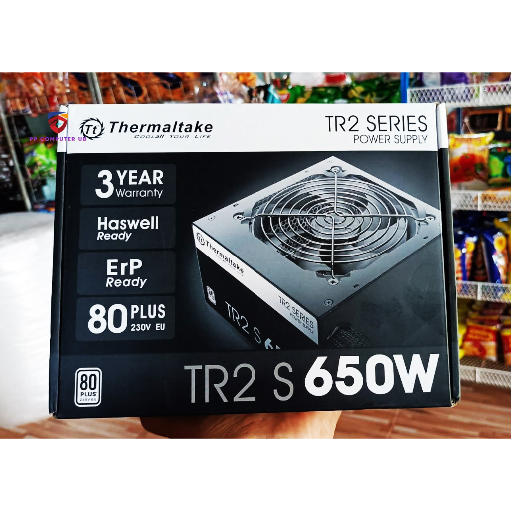 POWER SUPPLY (อุปกรณ์จ่ายไฟ) THERMALTAKE TR2 S 650W 80 PLUS (BLACK) (TRS-0650P-2) | Shopee Thailand