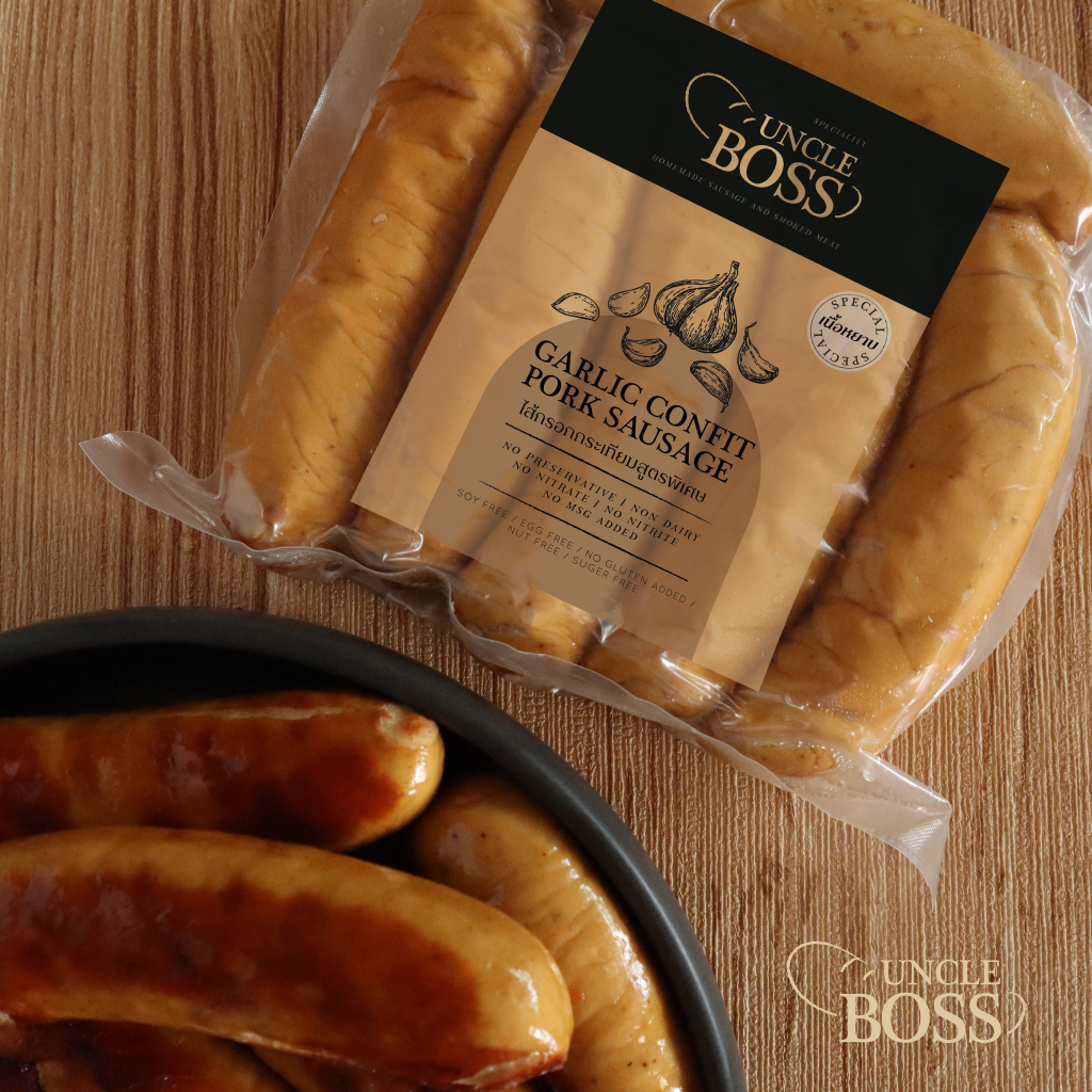 Uncle Boss_Garlic Confit sausage (Keto) | Shopee Thailand