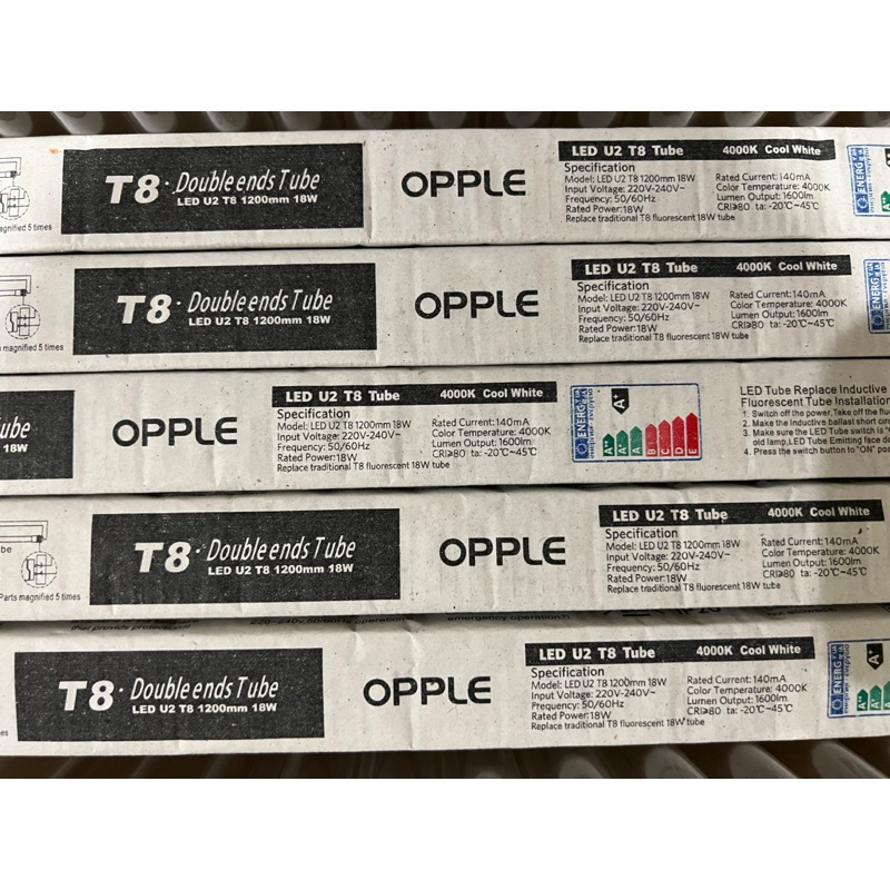 หลอดนีออนLED T8 OPPLE U2 18W 4000K กล่อง 25หลอด | Shopee Thailand