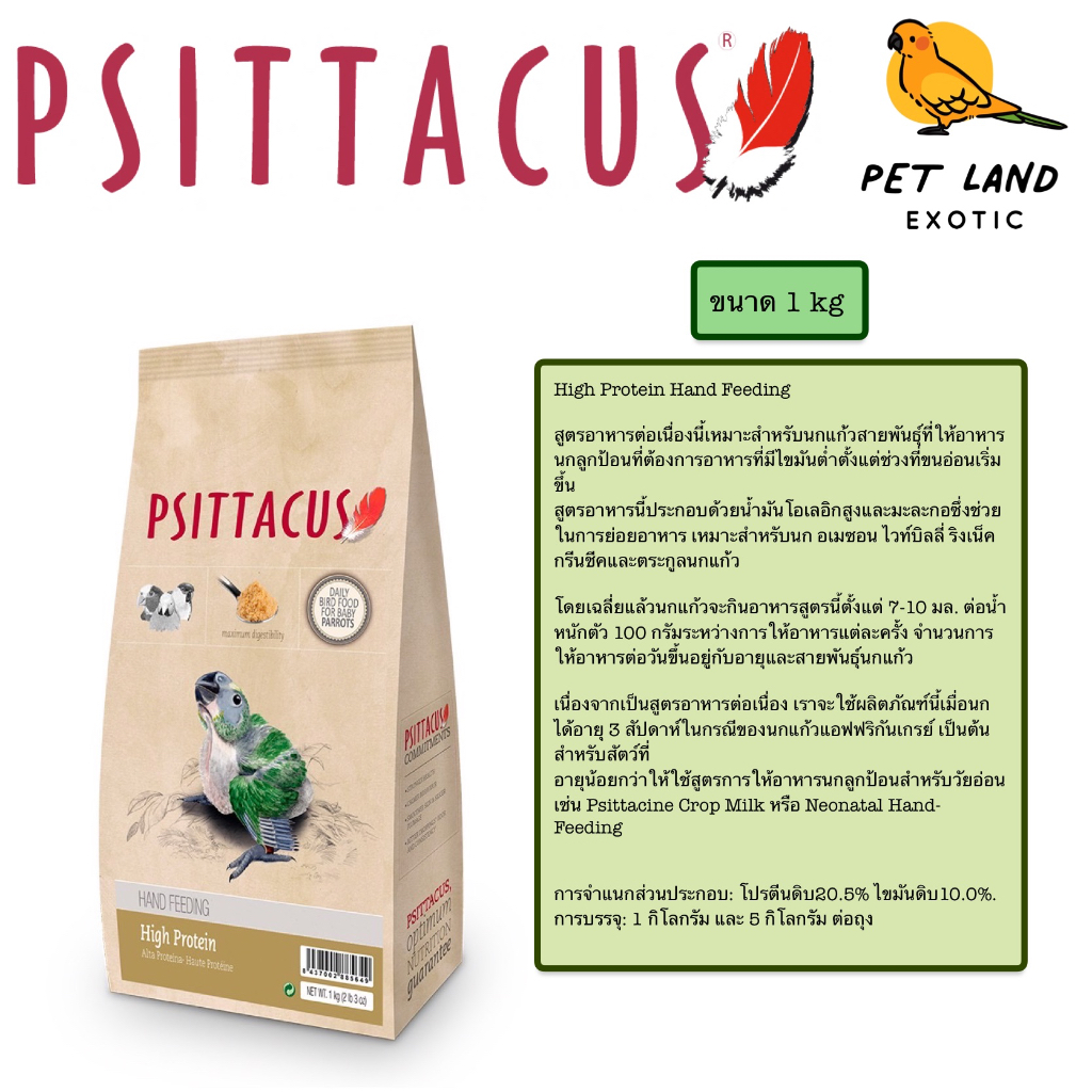 อาหารลูกป้อน psittacus Mini Hand Feeding/High-Protein/High Energyจาก ...