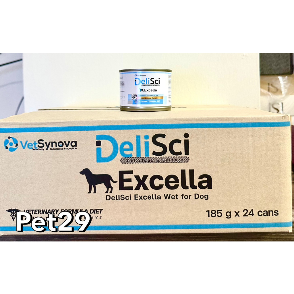 DeliSci Excella (Exp.05/2025) ยกลัง 24 กระป๋อง อาหารเปียกบำรุงสัตว์ป่วย185g | Shopee Thailand