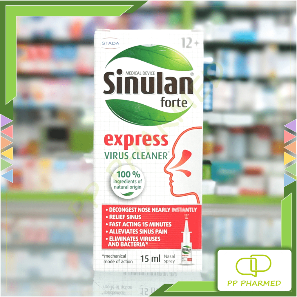 Sinulan Forte Express สเปรย์พ่นจมูกสำหรับคนเป็นไซนัส บรรเทาอาการคัดจมูก สารสกัดจากธรรมชาติ 15ml ...
