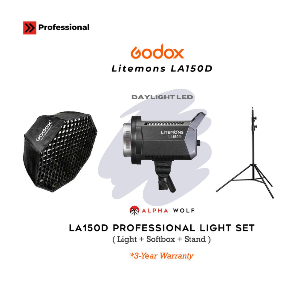 Godox Litemons LA150D Daylight Professional Light Set ประกอบด้วย LA150D ...