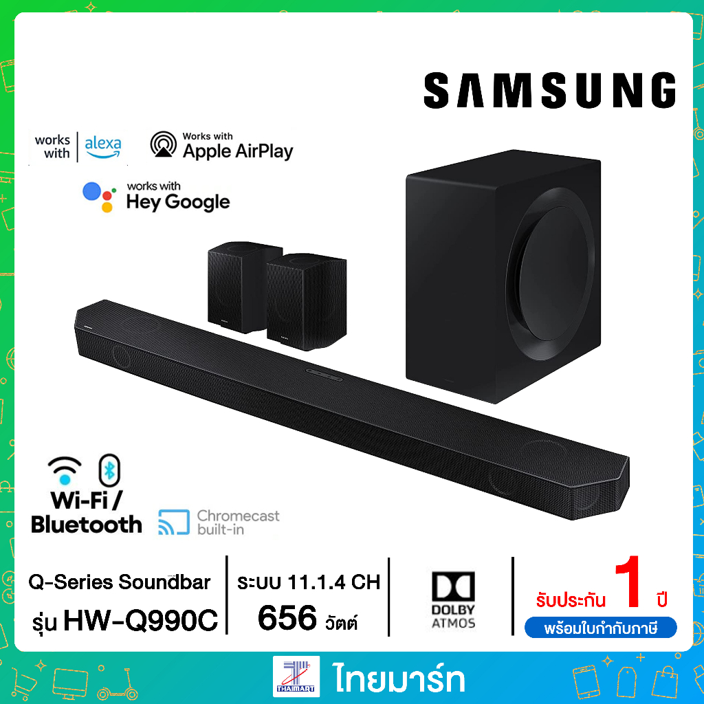 Samsung ซาวด์บาร์ HW-Q990C/XT (656 วัตต์, True 11.1.4 CH ) รุ่น HW-Q990C/XT DolbyAtmos | Shopee ...