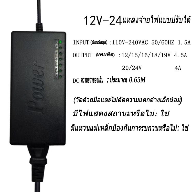 อะแดปเตอร์ 12V 5A AC/DC Adapter แถมสายไฟ ac ปลั๊กบ้าน ในชุด AC 220V To ...