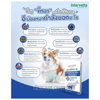 intervetta synbio-b 30 เม็ด เสริมโพรไบโอติก และ พรีไบโอติก ระบบลำไส้สัตว์เลี้ยง หมดอายุ 12/2024 ...