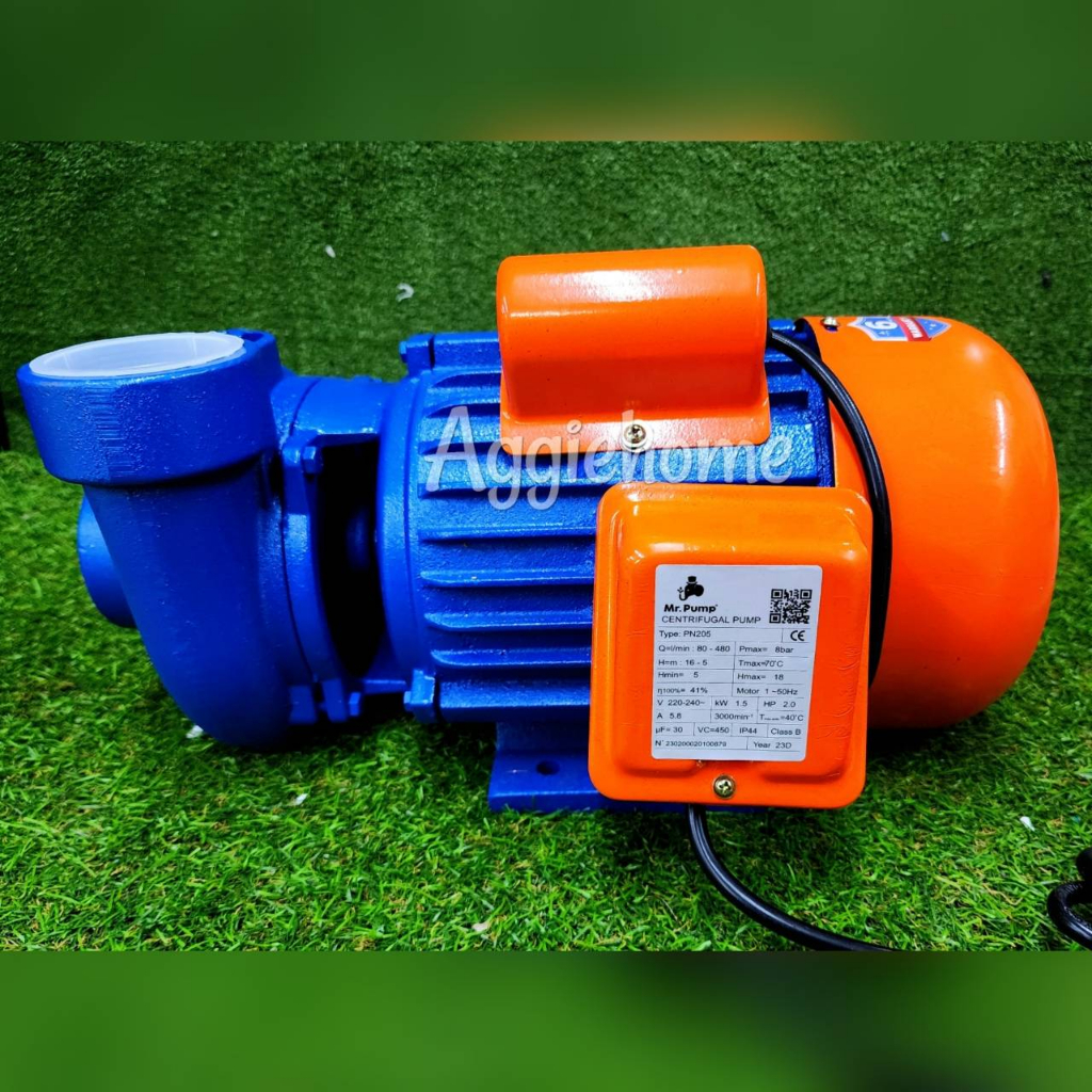 MR.PUMP ปั๊มไฟฟ้า ปั๊มน้ำ รุ่น PN205 220V. (1500วัตต์ 2HP ) ท่อออก 2X2นิ้ว (ทรงไต้หวัน) ถังน้ำ ...