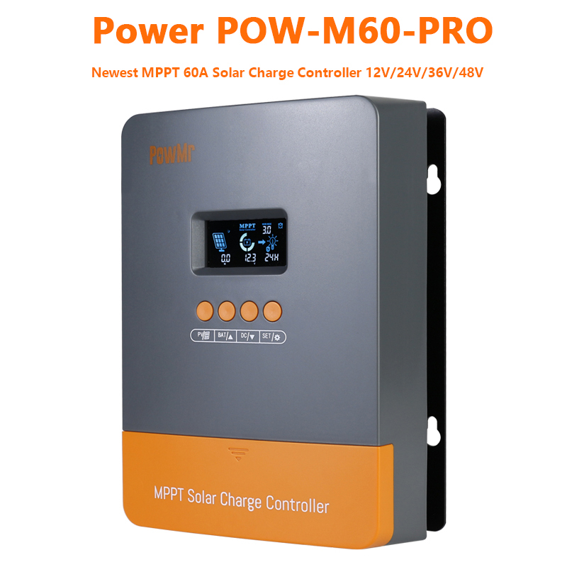 POW-M60-PRO อุปกรณ์ควบคุมการเก็บประจุพลังงานแสงอาทิตย์ MPPT 60A 12V 24V ...