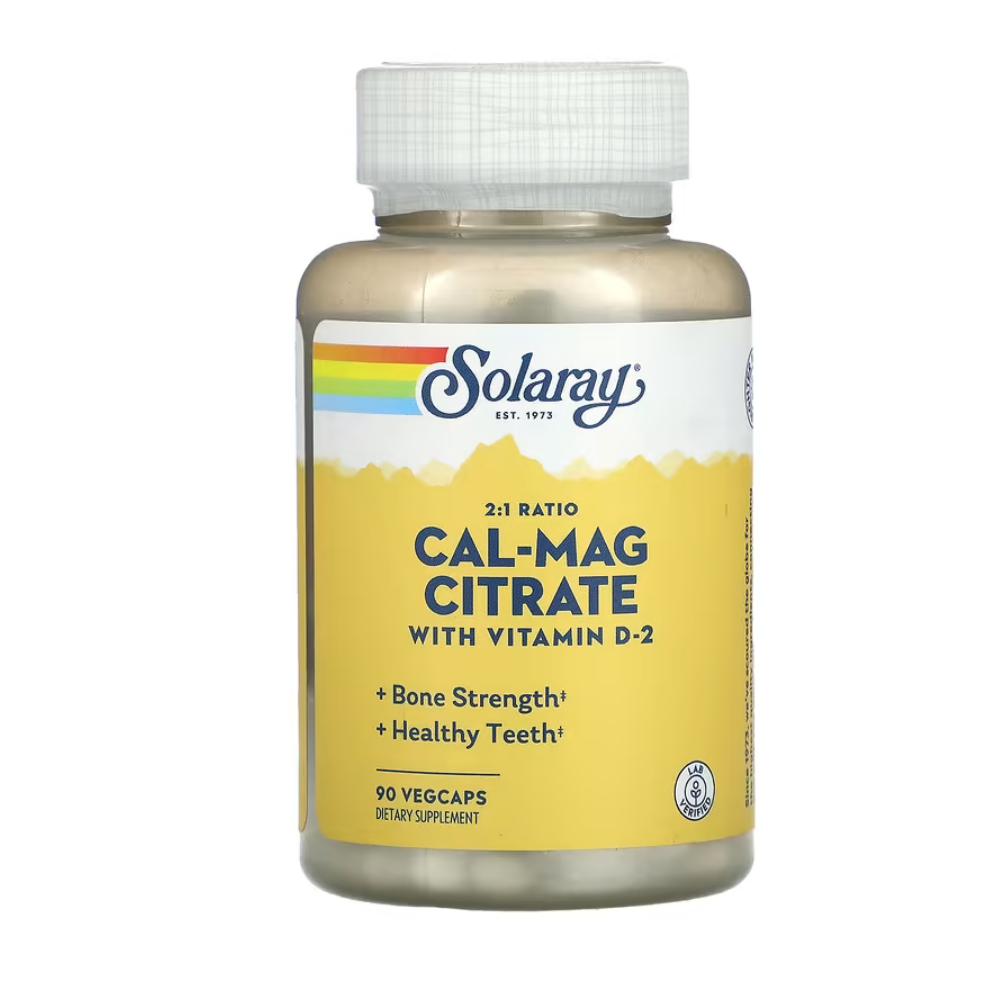 Solaray Cal-Mag Citrate with Vitamin D-2 2:1 Ratio90 VegCaps | Shopee ...