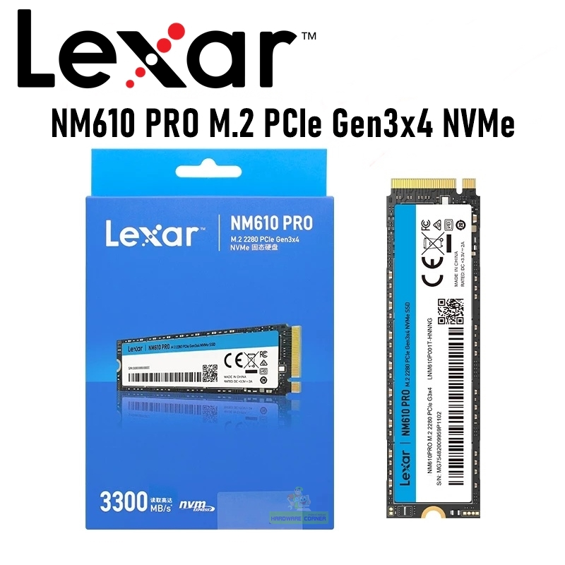 500GB / 1TB / 2TB SSD (เอสเอสดี) LEXAR NM610 PRO M.2 PCIe Gen3x4 NVMe ...