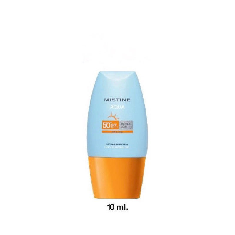 ฉลากภาษาไทย MISTINE Aqua Base Ultra Protection Matte & Light Facial 10ml มิสทิน อะควา เบส อัลตรา ...